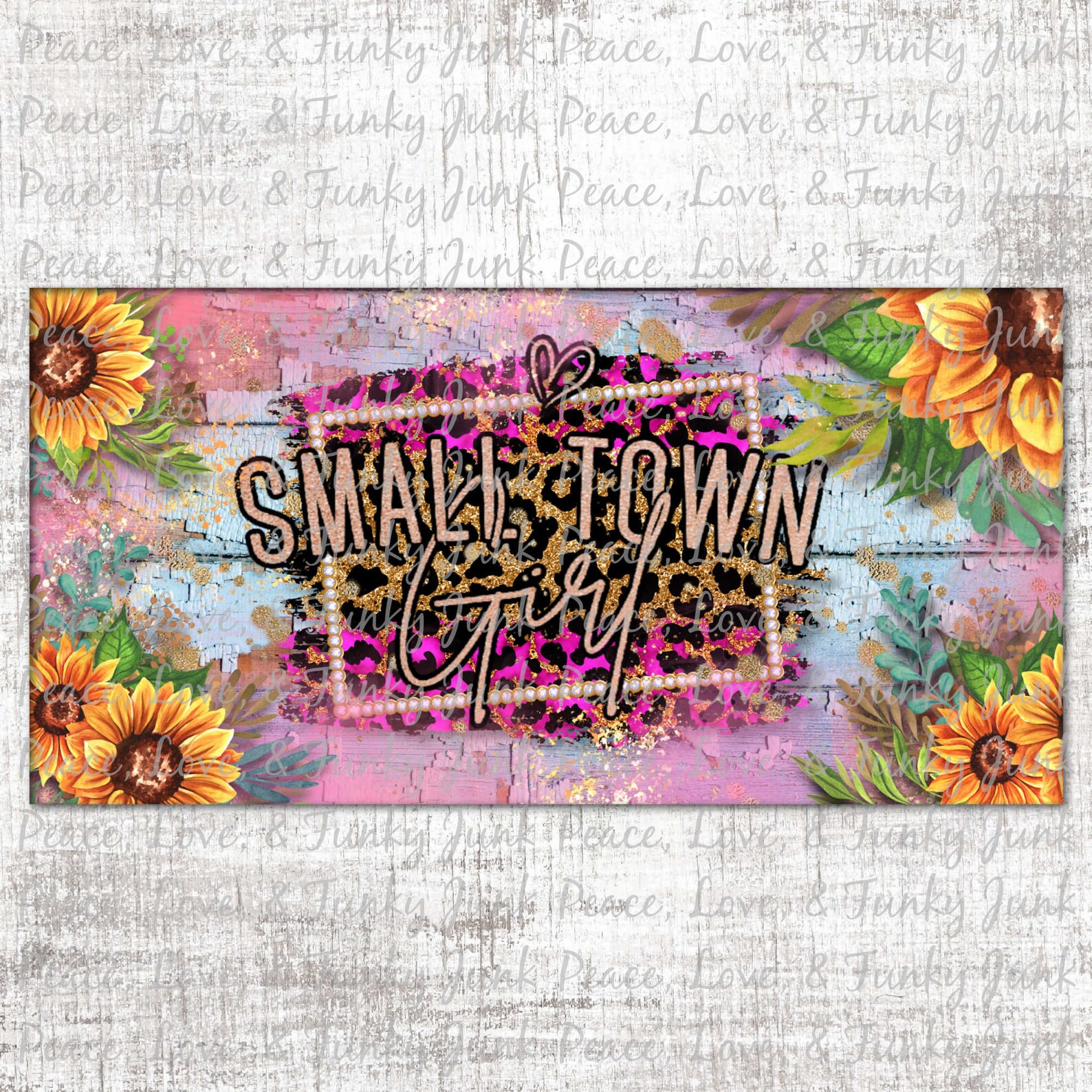 Small Town Girl License Plate Png for Sublimation Printing, Rustic Wood ...