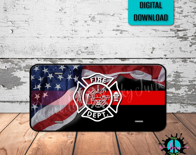 Fire Mom License Plate Sublimation Transfer Ready to Press Heat ...
