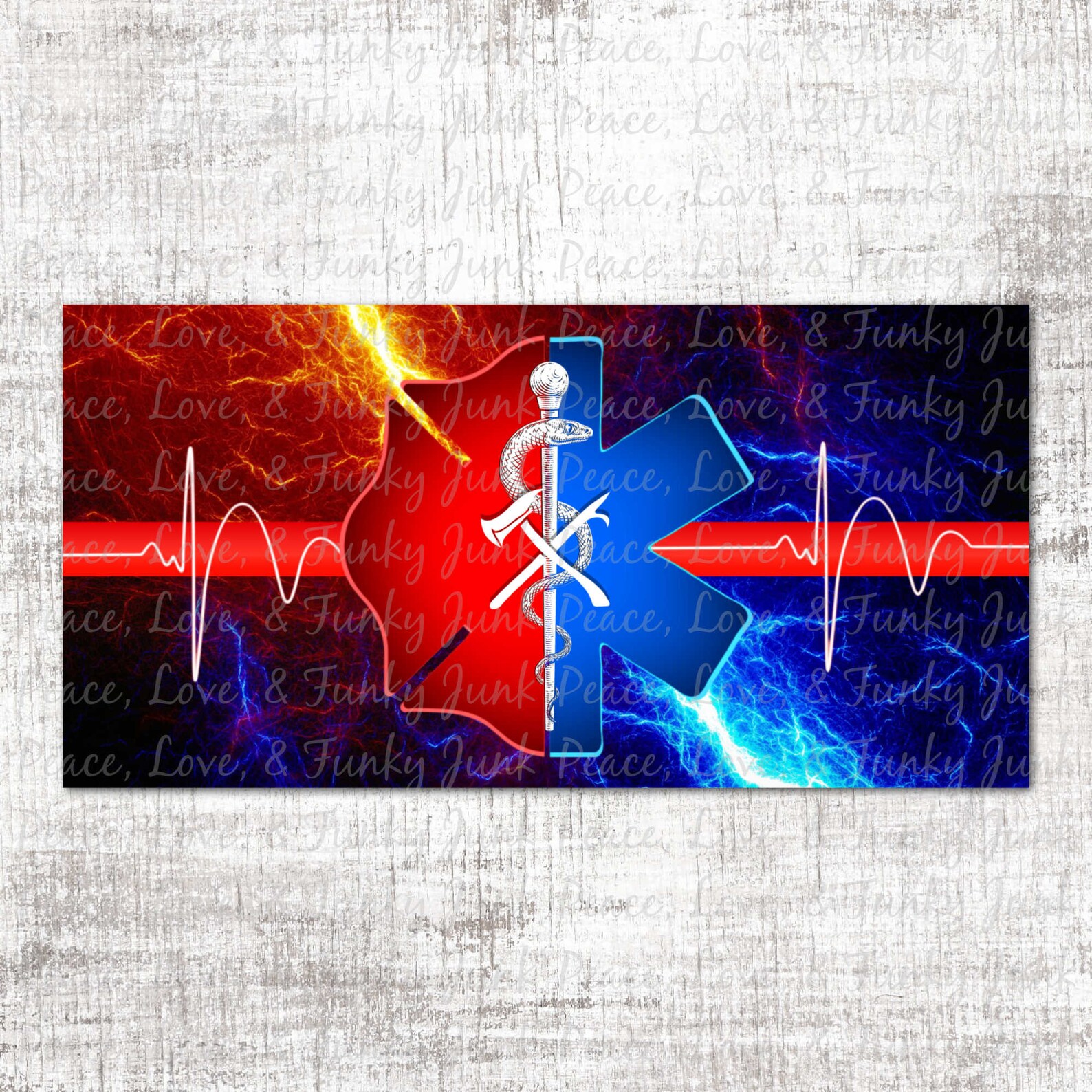 Thin Red Line Firefighter EMT License Plate PNG (digital Download) - Etsy