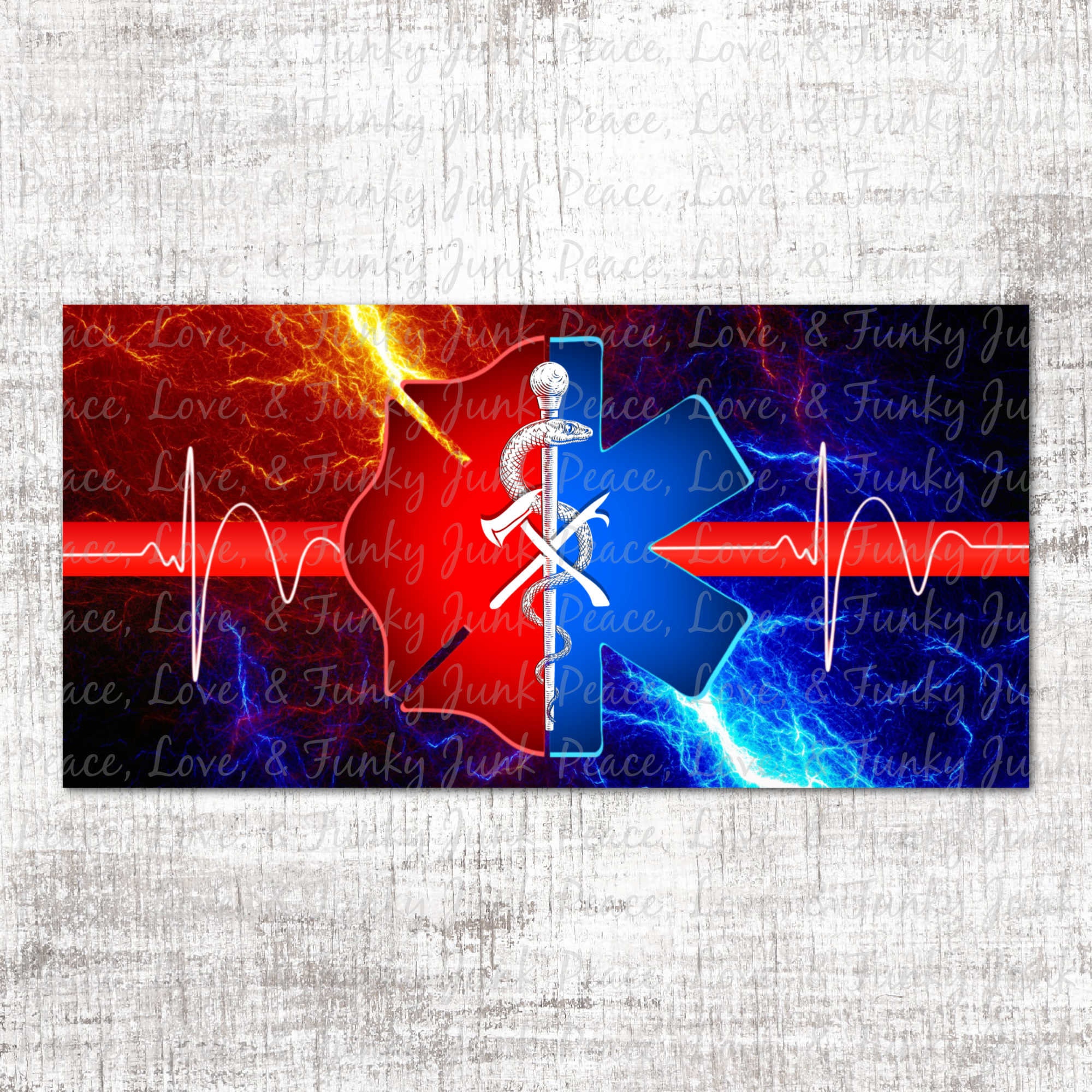 Thin Red Line Firefighter EMT License Plate PNG (digital Download) - Etsy