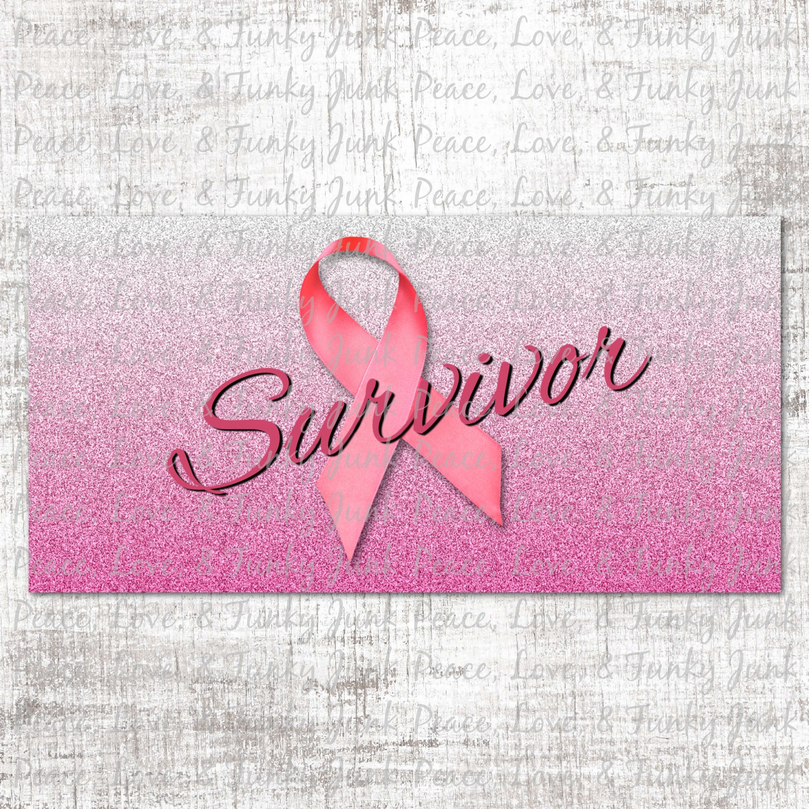 Pink Ribbon Breast Cancer Survivor License Plate Png Sublimation Print ...