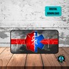 Thin Red Line Firefighter EMT License Plate Png for Sublimation ...