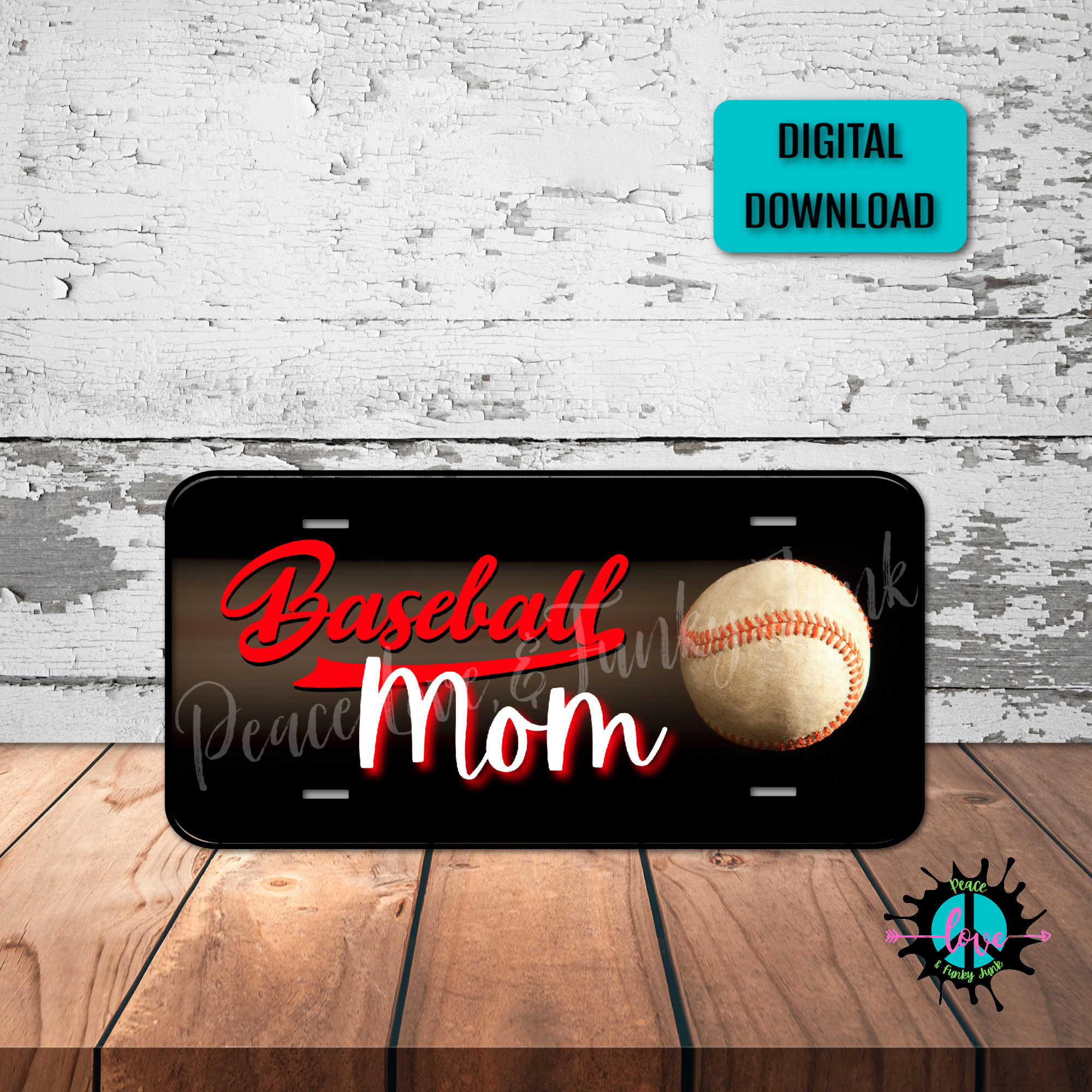 Momlife, Baseball Mom, License Plate Png Sublimation Print, Baseball ...
