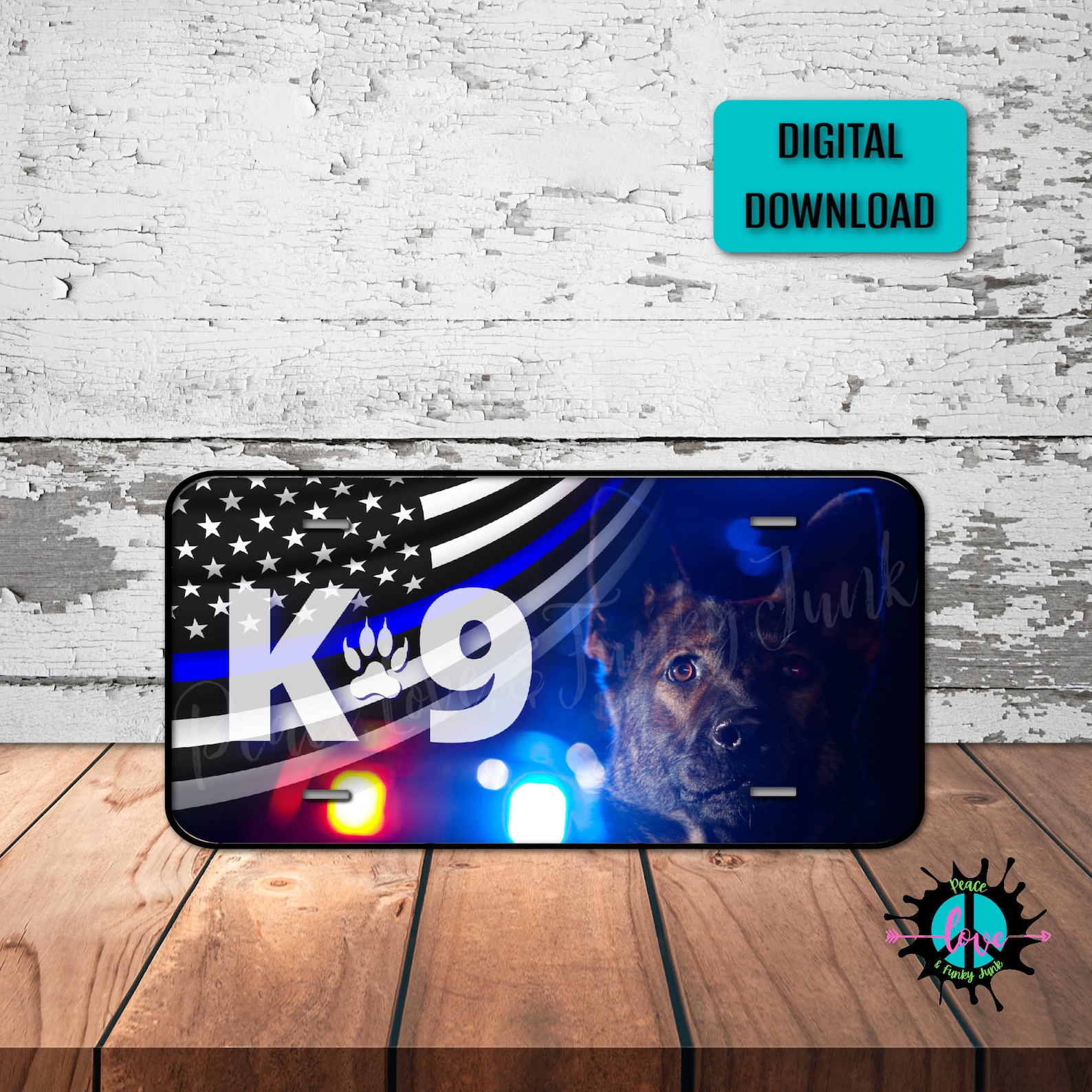 K9 Officer License Plate Png, K9 Unit, Protect and Serve, Police ...