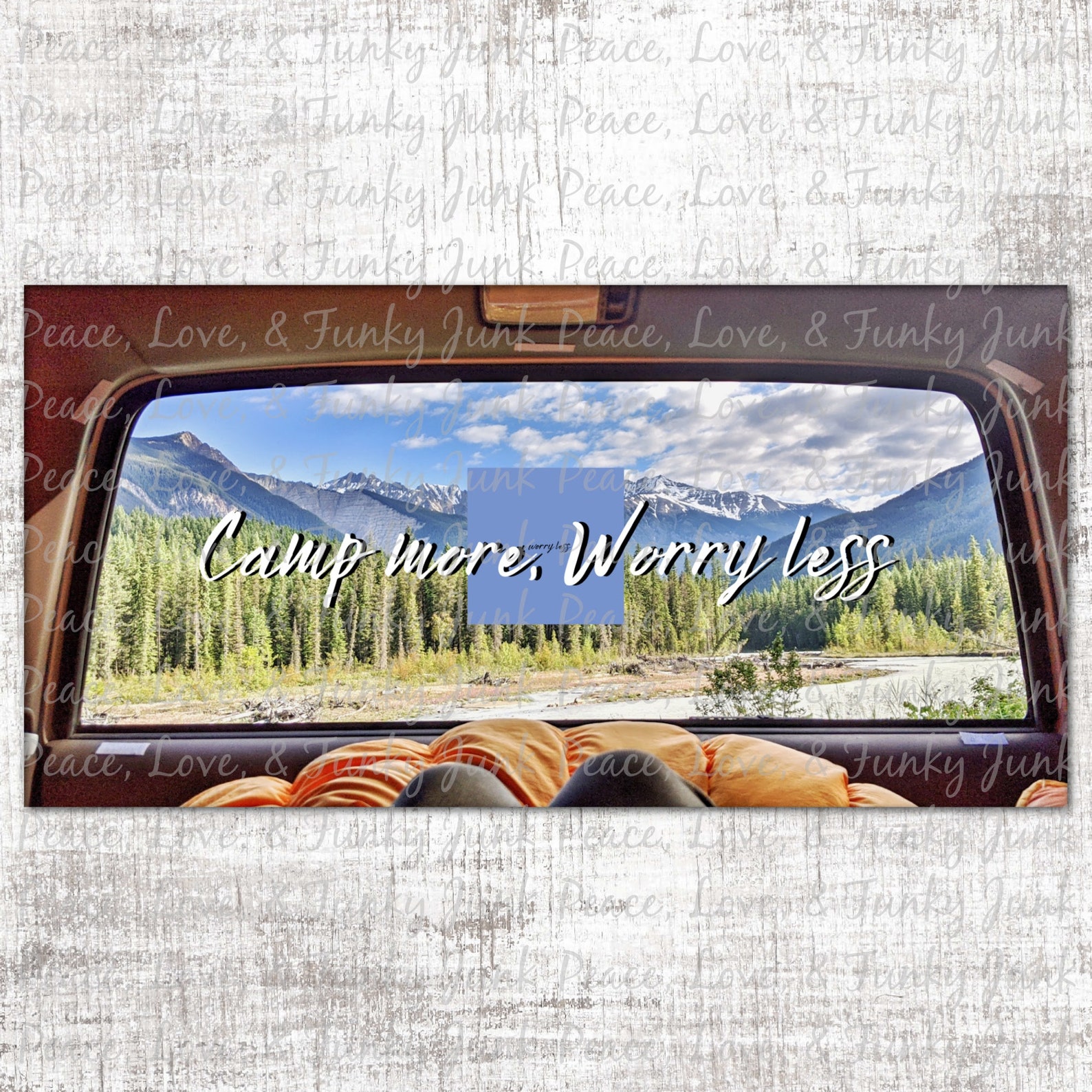 Camp More Worry Less License Plate PNG - Sublimation Printing (digital ...