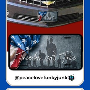 American Flag License Plate PNG: Freedom Isn't Free Sublimation ...