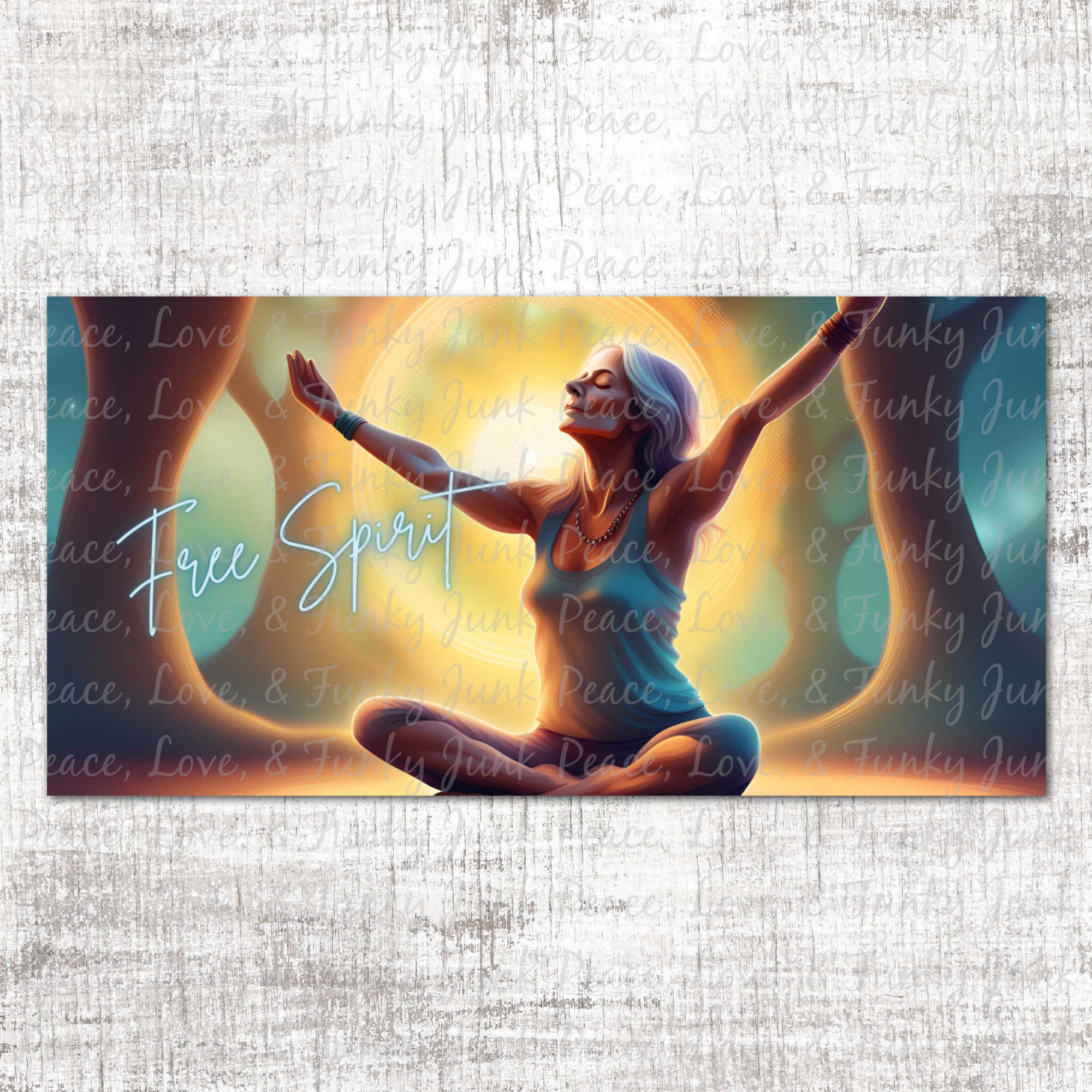 Free Spirit License Plate Png for Sublimation Printing, Vibrant Hippie ...