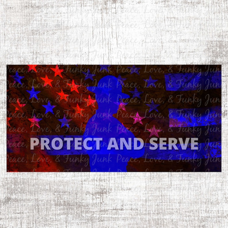 Police Officer License Plate PNG: Protect and Serve Design (digital ...