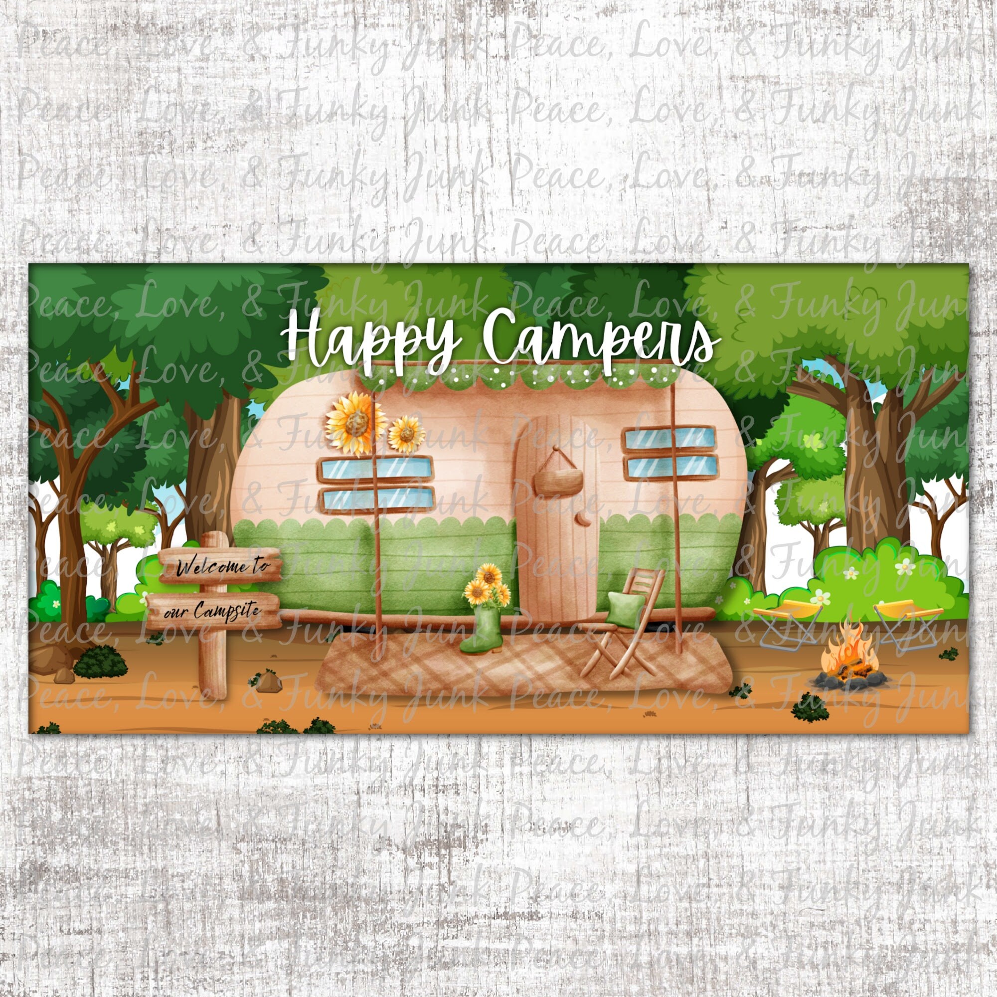 Happy Campers License Plate PNG: Sublimation Printing (digital Download ...