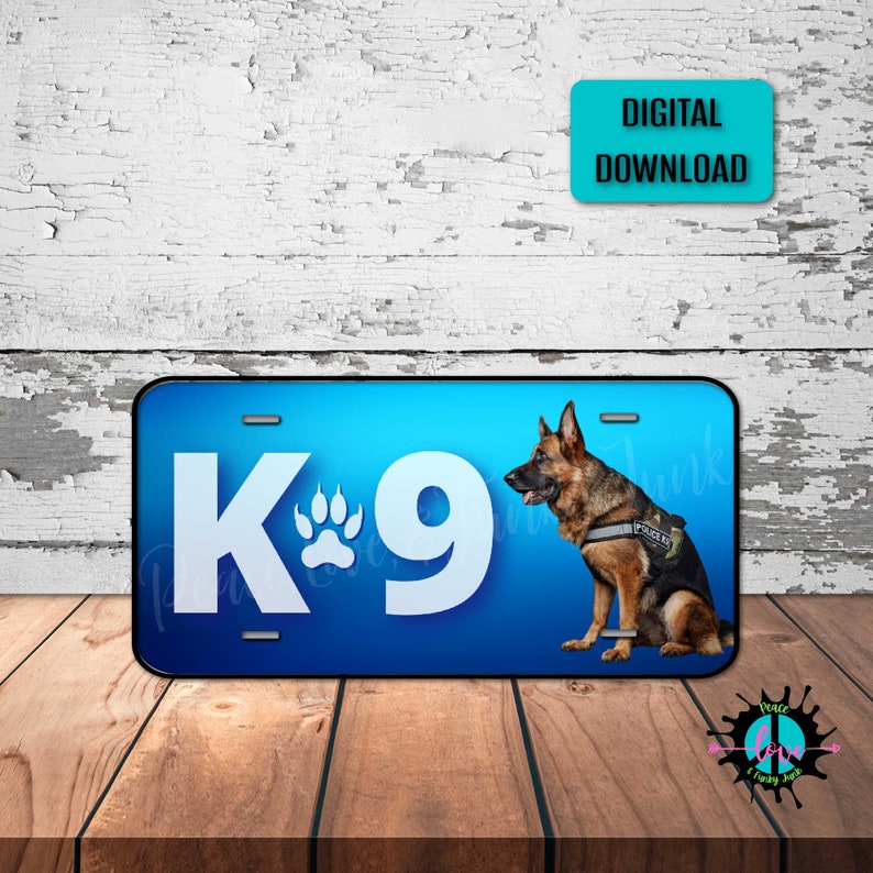 K9 Officer License Plate Png, K9 Unit, Protect and Serve, Police ...