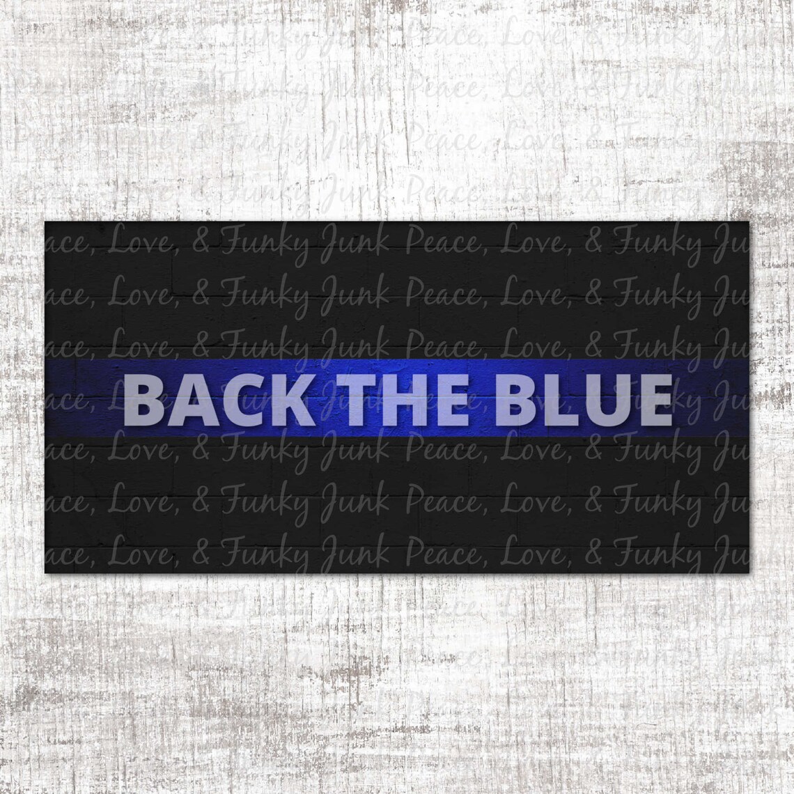 Back the Blue Police Officer License Plate Png for Sublimation Printing ...