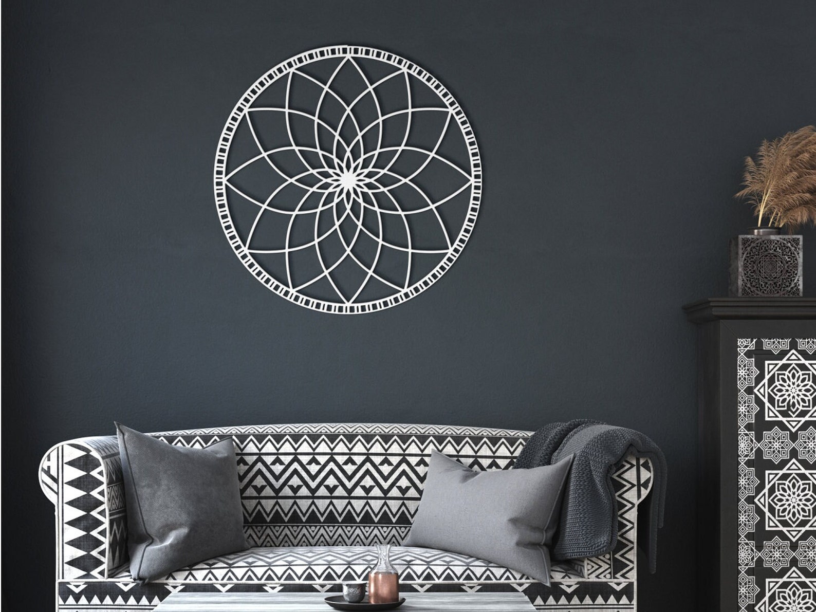 Spirograph Metal Wall Art Gift Sacred Geometry, Metal Art on Walls ...
