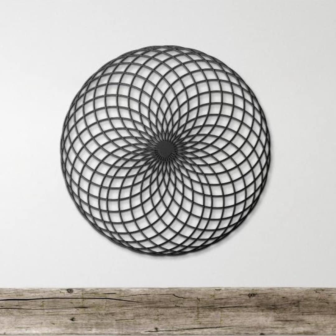 Torus Geometric Metal Wall Art Sacred Geometry Torus Wall Art Sacred ...