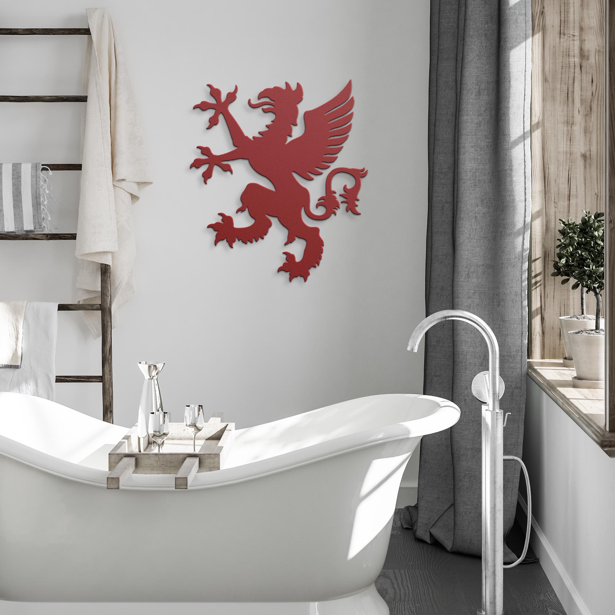 Mythology Griffin Metal Wall Art, Eagle Griffon Wall Art, Heraldic Lion ...