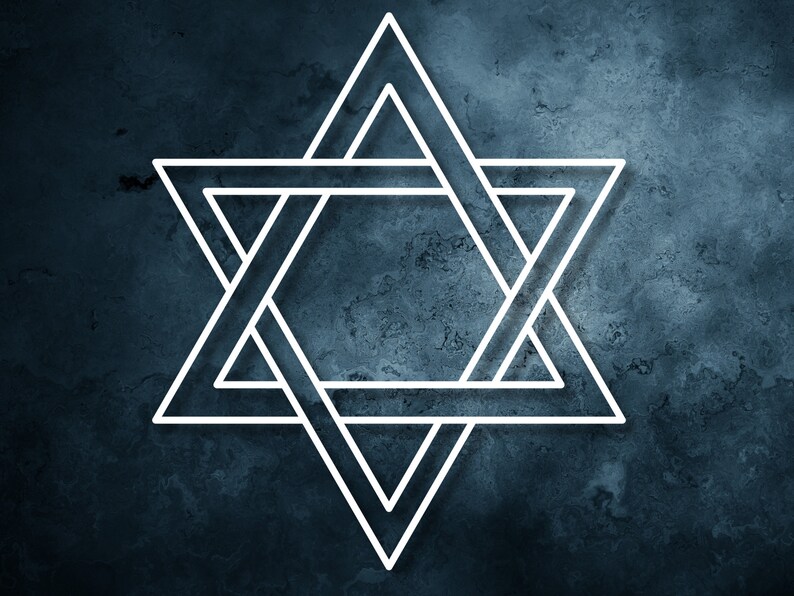 Star of David Metal Wall Art Hebrew Star, Jewish Wall Decor, Jewish ...