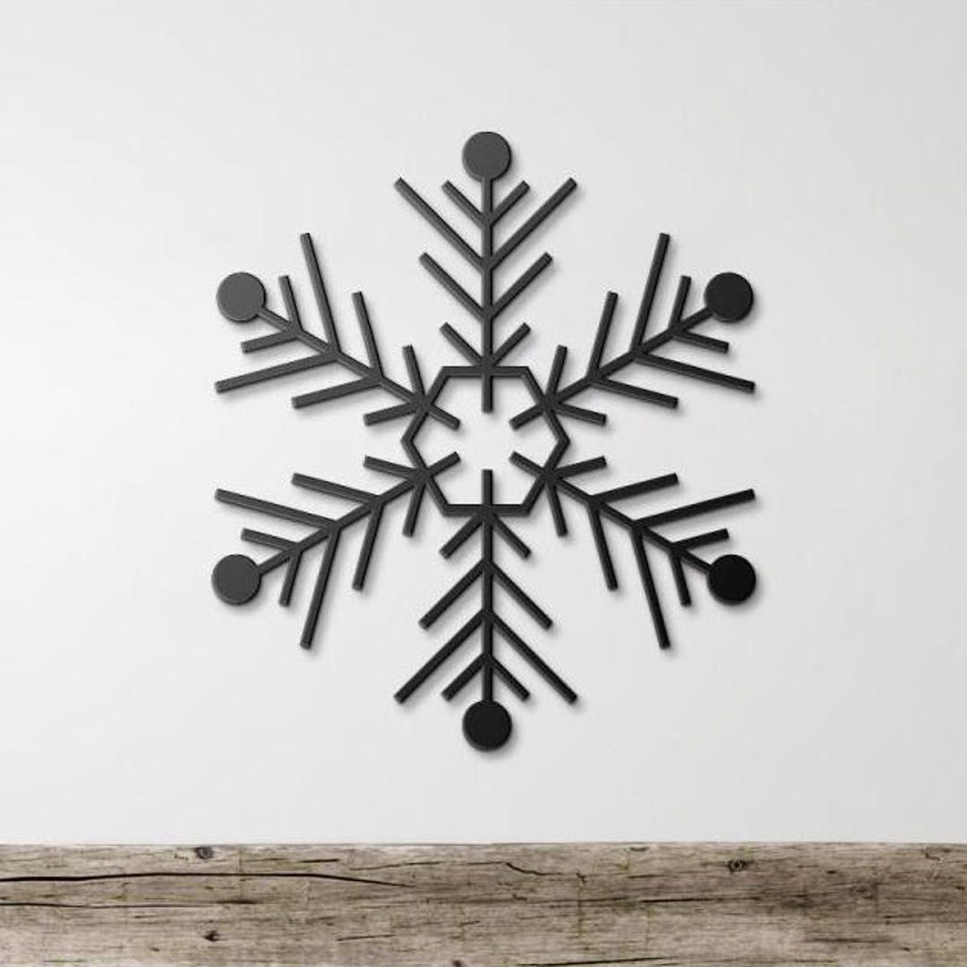 Snowflake Metal Wall Art, Snow Metal Sign, Winter Wall Art, Snow Wall ...