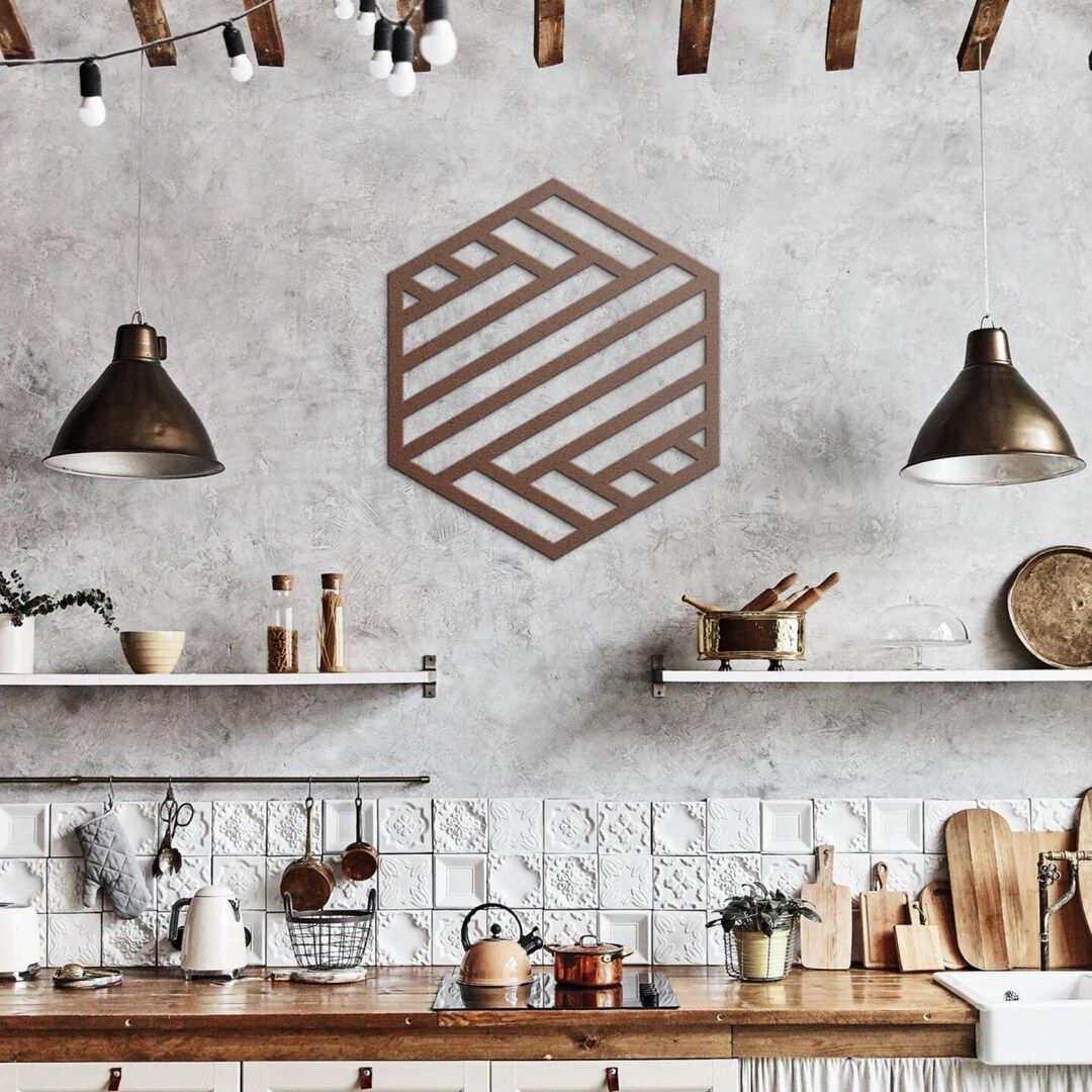 Metal Wall Art Sacred Geometry, Modern Geometric Metal Wall Decor ...