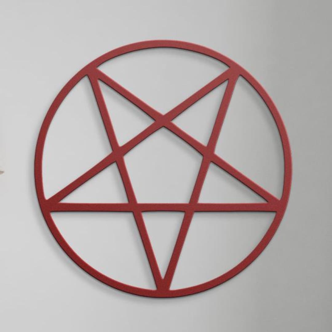 Inverted Pentacle Metal Wall Art, Occult Symbol, Modern Metal Art ...
