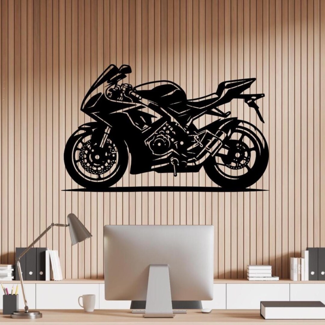 Motorcycle Art Superbike Motorcycle Wall Art, Metal Art Motorcycle ...