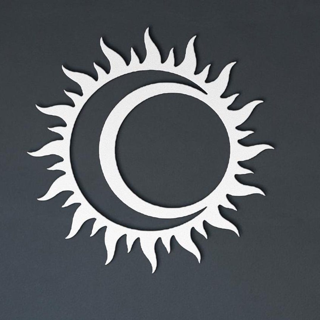 Solar Eclipse Metal Wall Art, Hanging Sign, Wall Art Living Room Art on ...