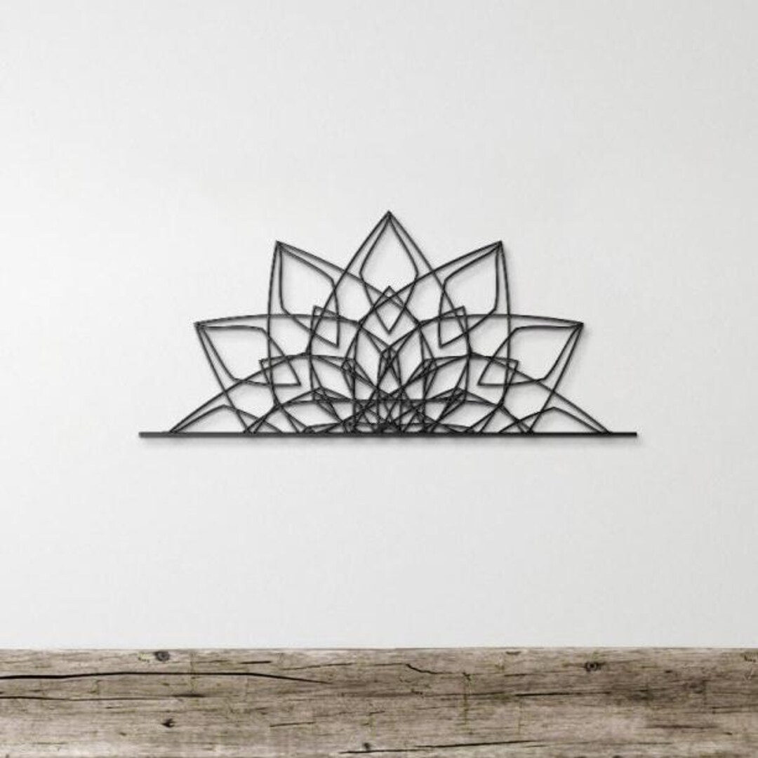 Sacred Geometry Metal Minimalist Line Art, Metal Wall Art, Metal Wall ...