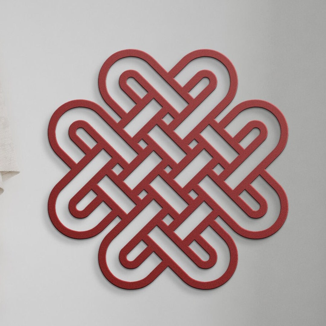 Endless Infinity Knot Metal Wall Art Decor, Metal Home Decor, Celtic ...