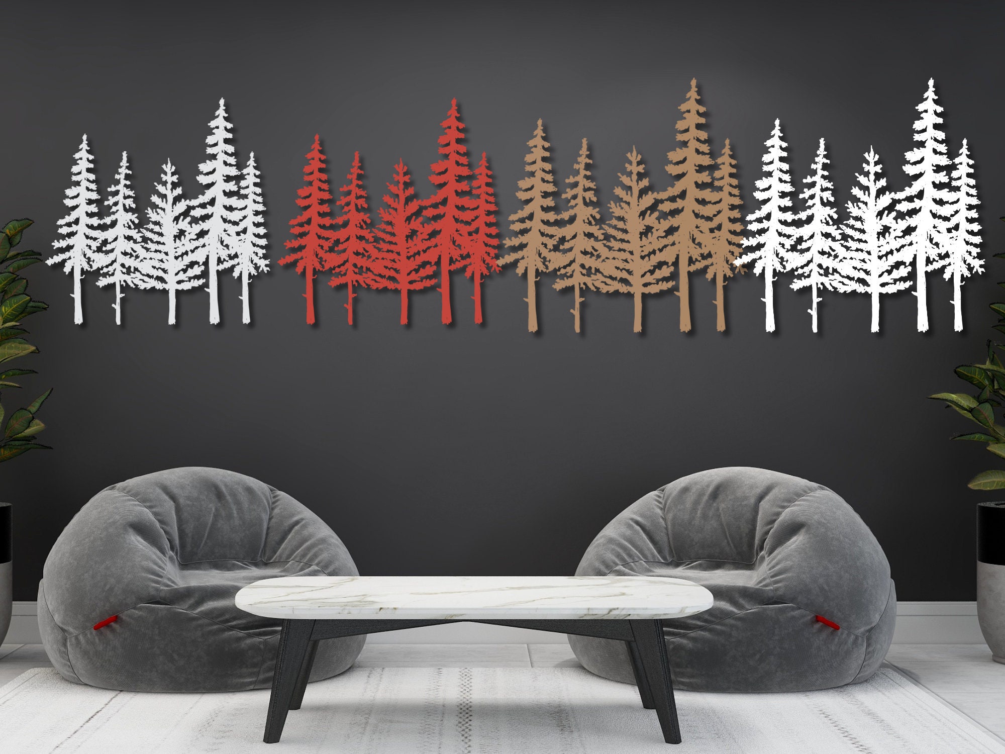 Metal Pine Tree Wall Art, Pine Tree Wall Decor, Pine Tree Metal Wall ...