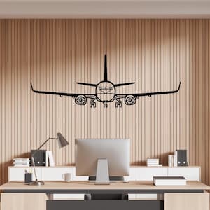 Airplane Silhouette Decor, Airplane Metal Wall Art, Airplane Wall Decor ...