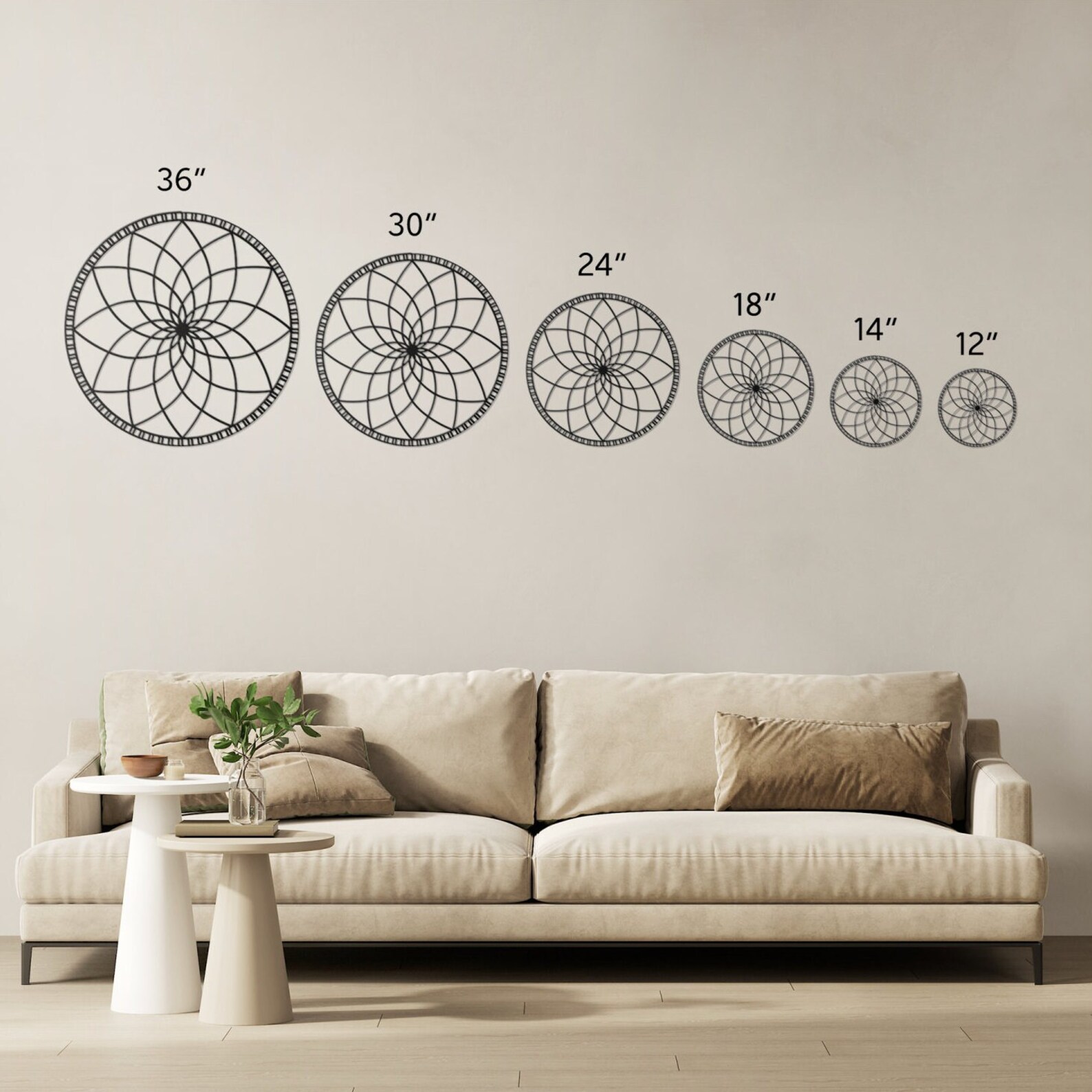 Spirograph Metal Wall Art Gift Sacred Geometry, Metal Art on Walls ...