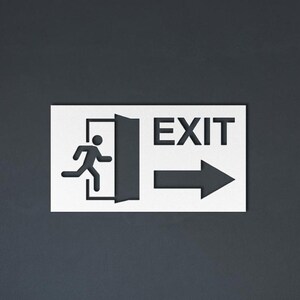 Metal Exit Sign, Metal Emergency Sign, Metal Exit Sign, Emergency Door ...