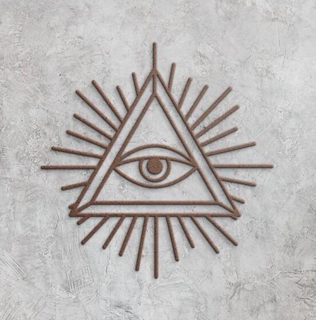 Eye of Providence Metal Wall Decor, All-seeing Eye of God Hanging Sign ...