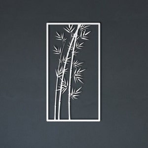 Bamboo Metal Wall Art: Asian Inspired Home Decor - Etsy