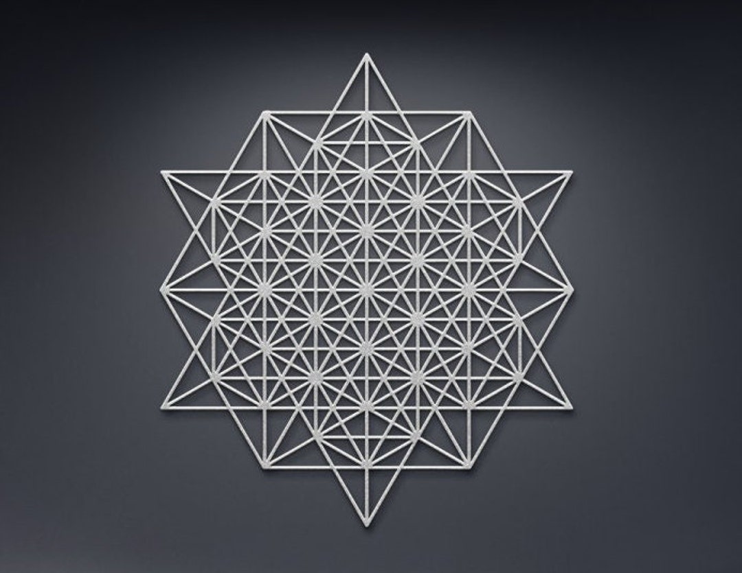 Grid of Life Sacred Geometry Symbol Metal Wall Art Metallic - Etsy