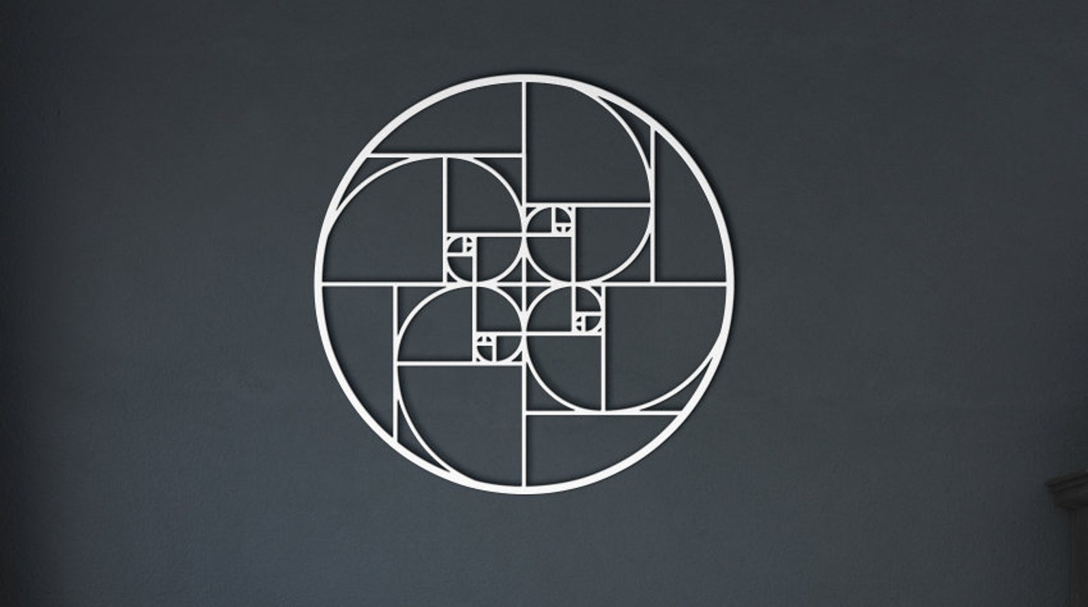 Fibonacci Spiral Metal Wall Art: Modern Geometric Decor - Etsy