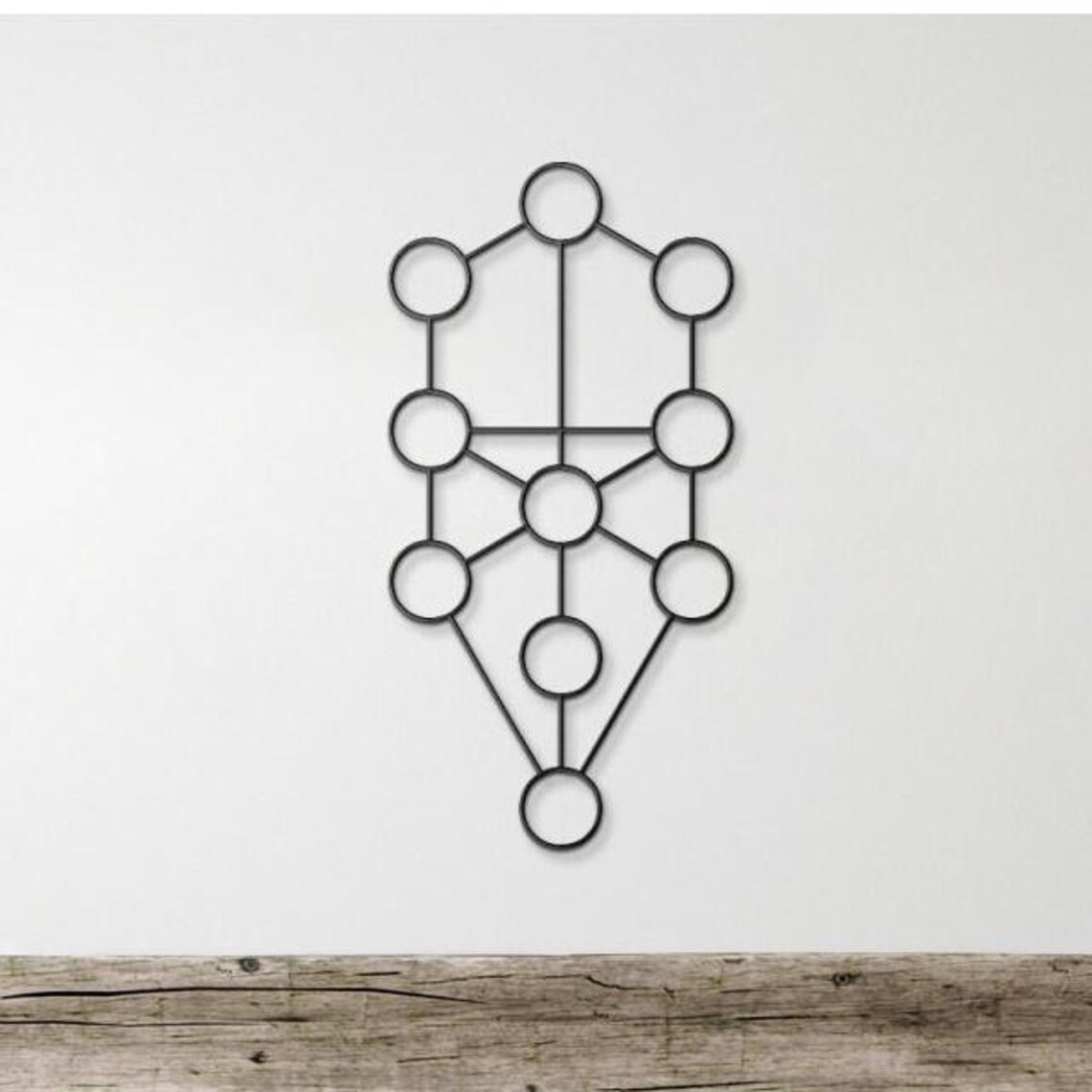Kabbalah Tree of Life Metal Wall Art: Sacred Geometry Sign - Etsy
