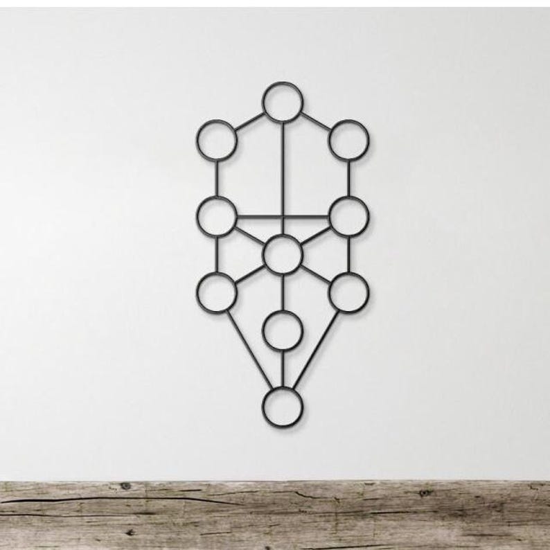 Kabbalah Tree of Life Metal Wall Art: Sacred Geometry Sign - Etsy
