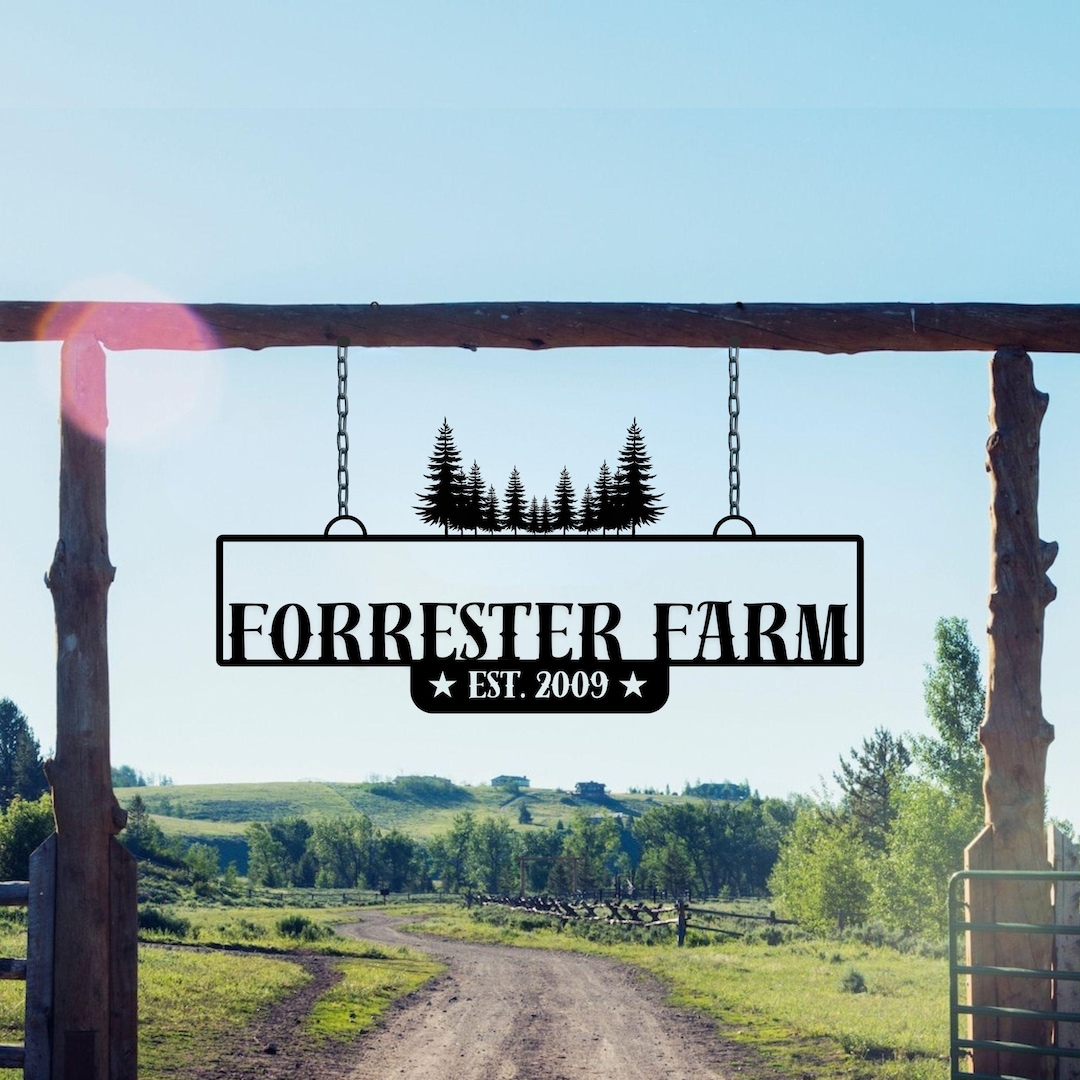 Personalized Farm Signs, Custom Metal Farm Signs, Ranch Gate Signs ...