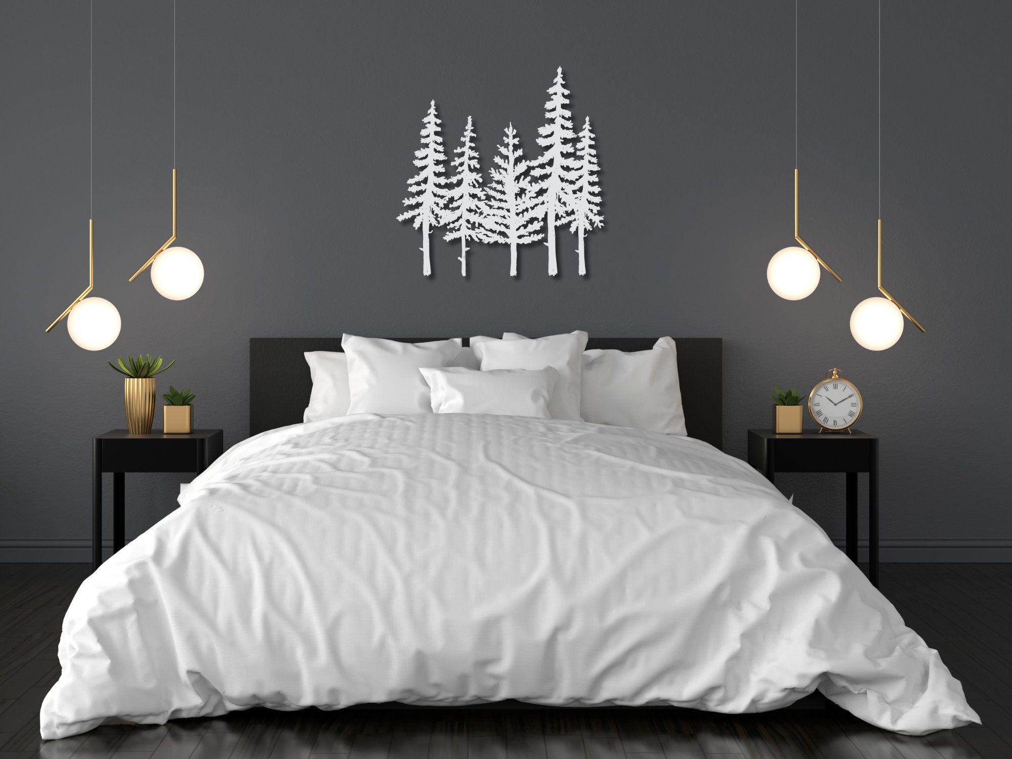 Metal Pine Tree Wall Art, Pine Tree Wall Decor, Pine Tree Metal Wall ...