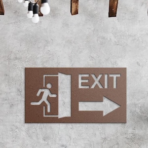 Metal Exit Sign, Metal Emergency Sign, Metal Exit Sign, Emergency Door ...