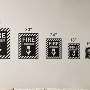 Metal Fire Extinguisher Sign: Modern Office Decor - Etsy