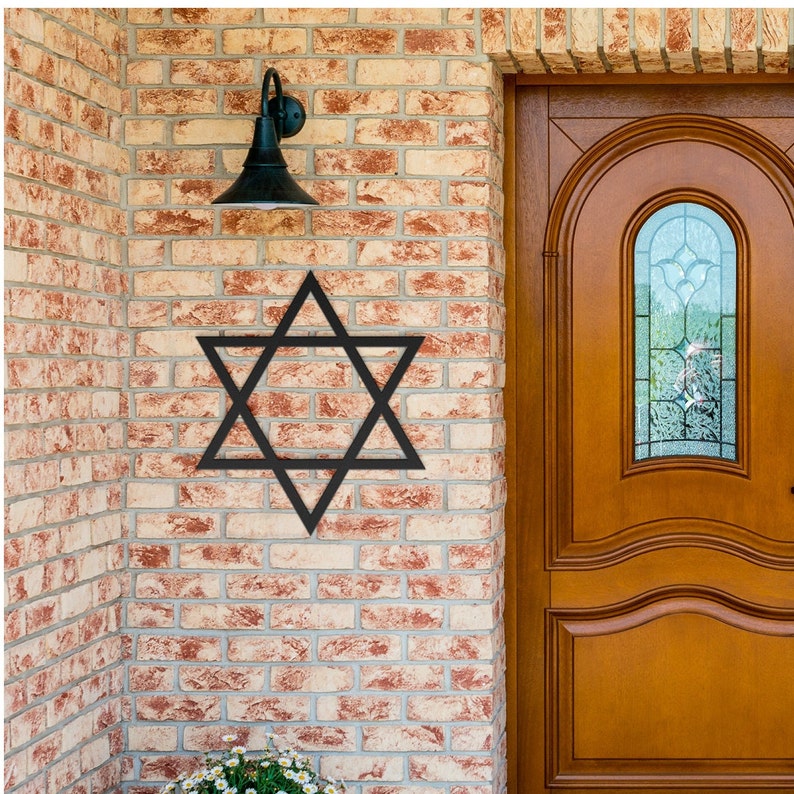 Jewish Star of David Metal Wall Art Metal Wall Decor Jewish Wall Art ...