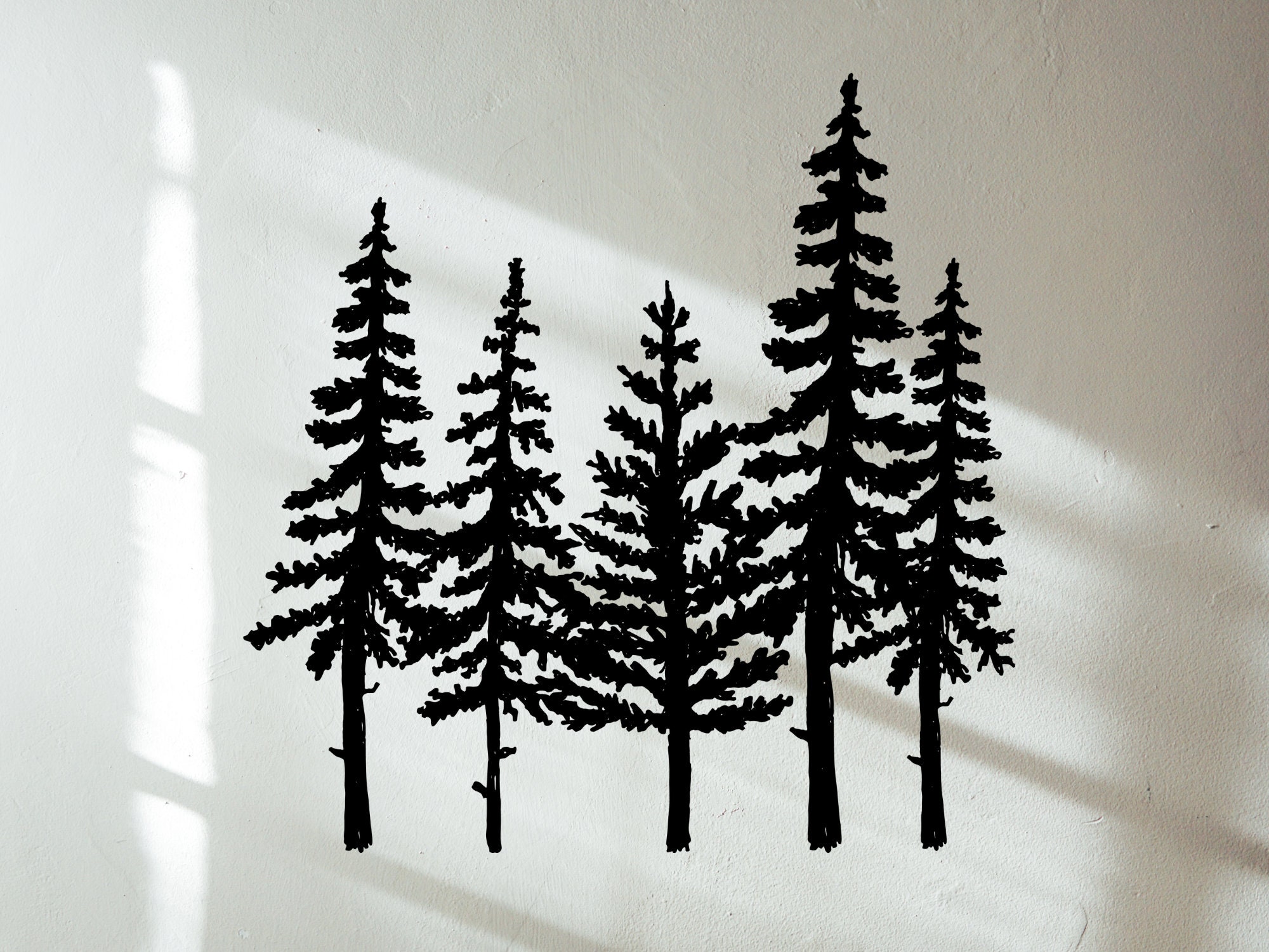 Metal Pine Tree Wall Art, Pine Tree Wall Decor, Pine Tree Metal Wall ...