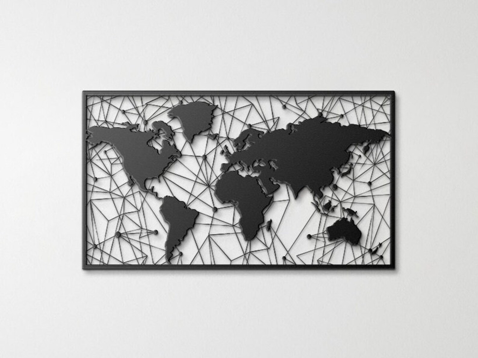 Metal World Map Wall Art, Metal Map Wall Art, World Map Decor, World ...
