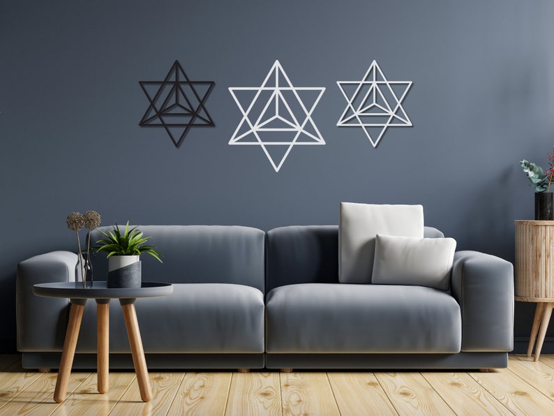 Merkaba Metal Wall Art: Metal Sacred Geometry Sign, Yoga Decor, Outdoor ...