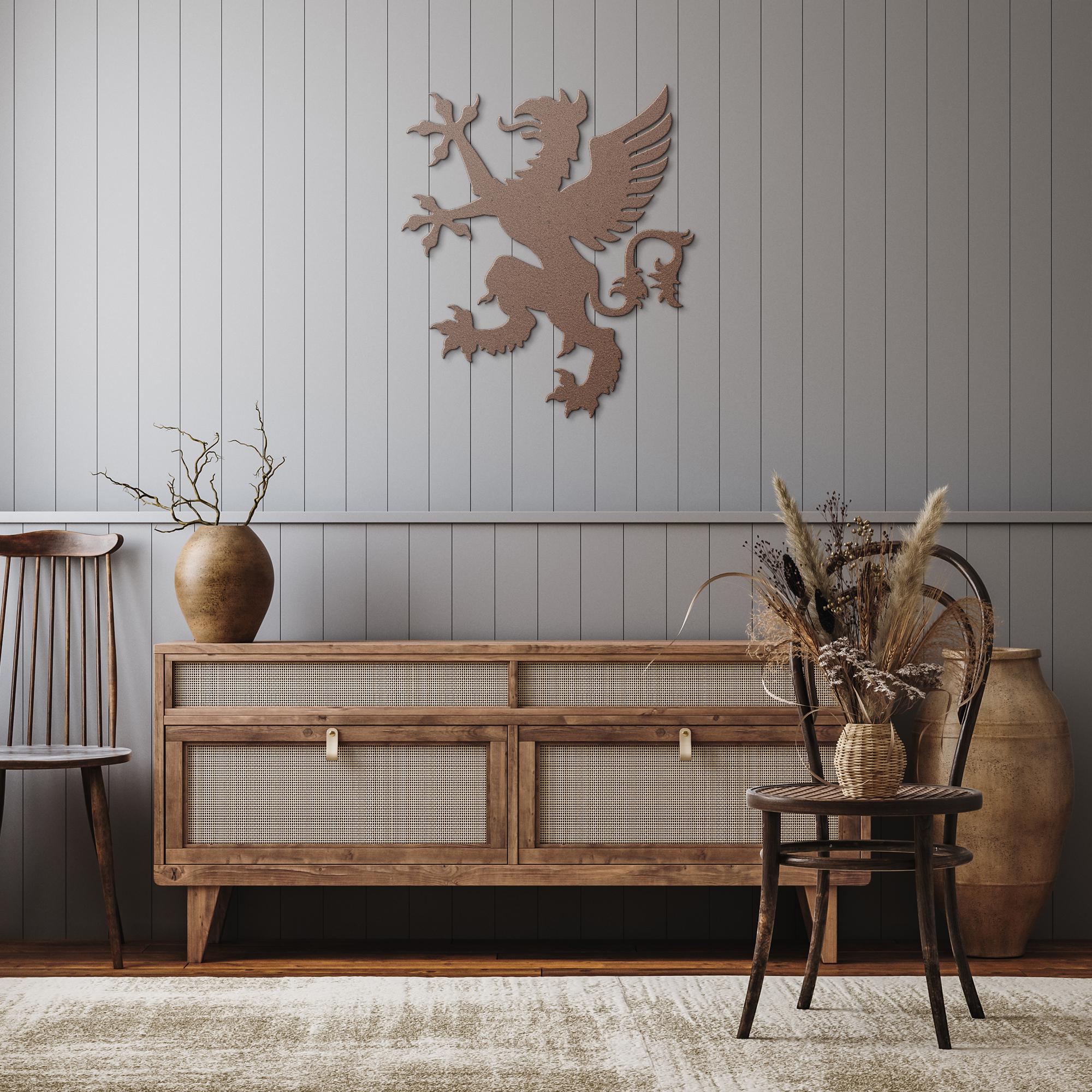 Mythology Griffin Metal Wall Art, Eagle Griffon Wall Art, Heraldic Lion ...