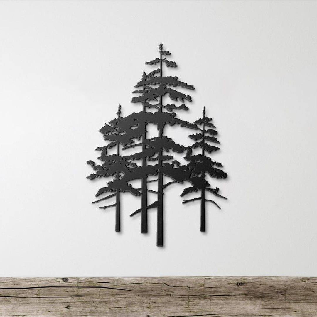 Metal Pine Tree Wall Decor, Tree Metal Wall Art, Nature Lover Gift ...