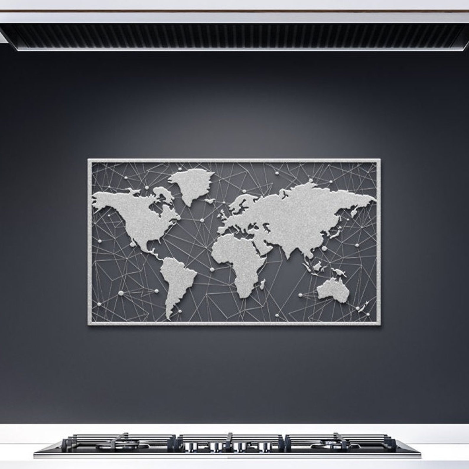 Metal World Map Wall Art, Metal Map Wall Art, World Map Decor, World ...