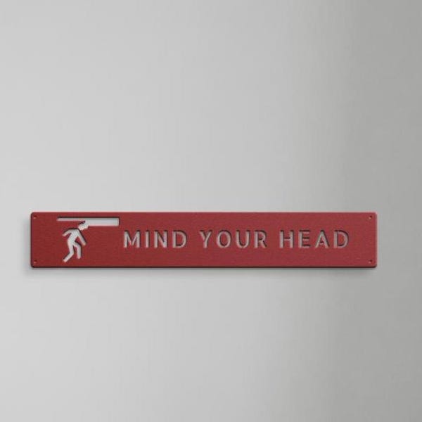 Watch Your Head Sign - Etsy