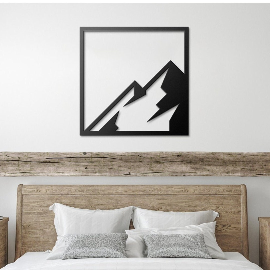Mountain Wall Art, Metal Wall Art, Mountain Scene, Mountain Outdoor ...