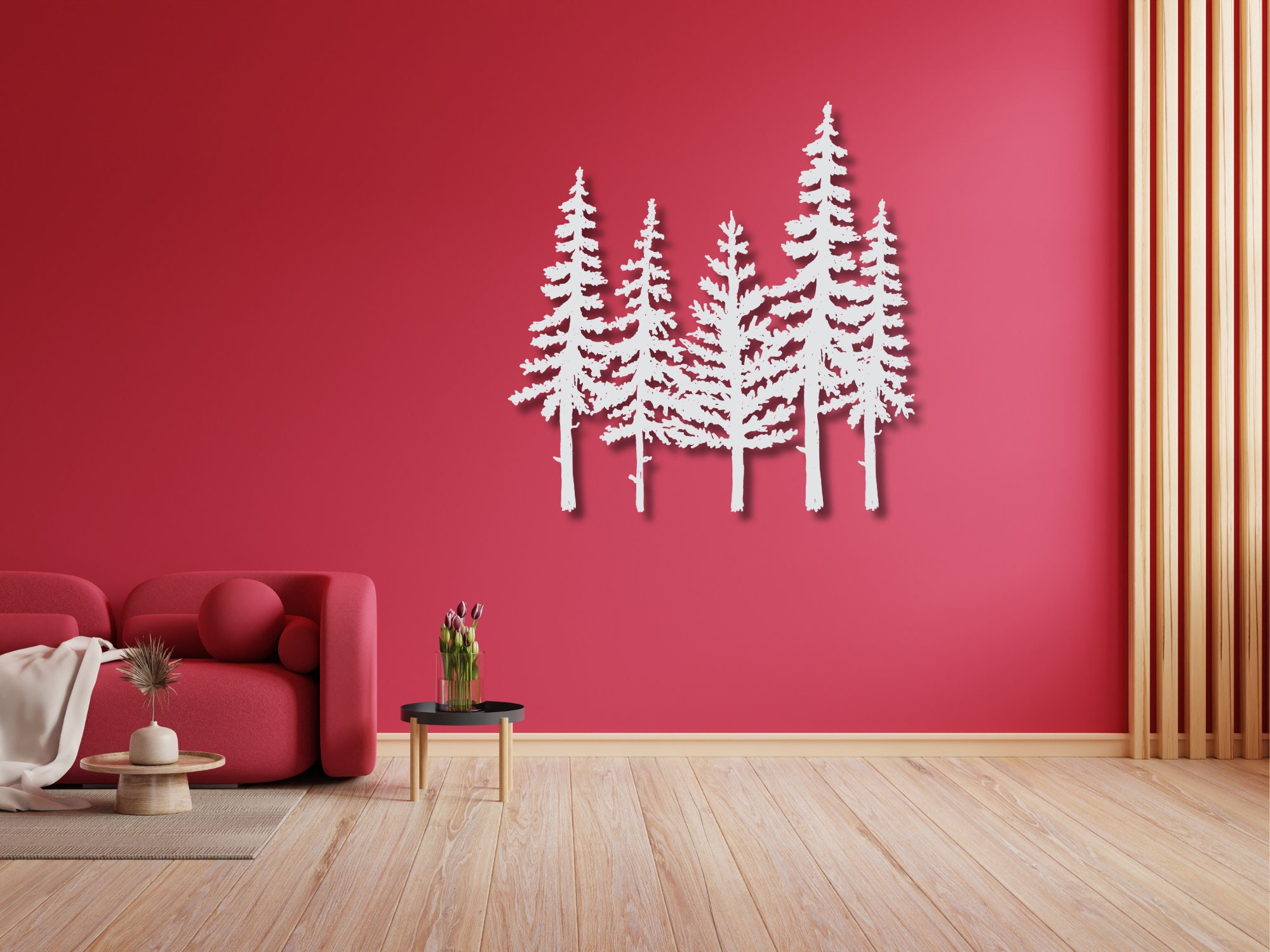 Metal Pine Tree Wall Art, Pine Tree Wall Decor, Pine Tree Metal Wall ...